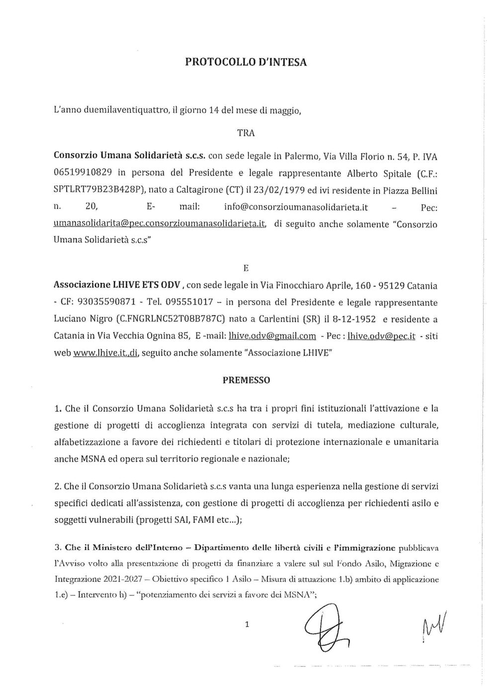 Protocollo CUS – LHIVE sottoscritto | Consorzio Umana Solidarietà S.C.S